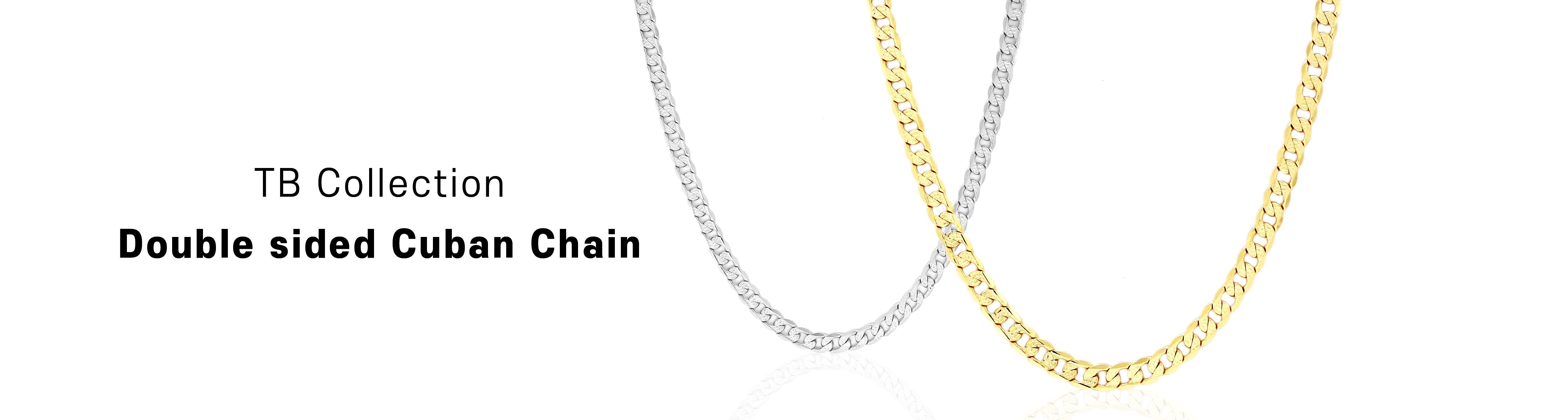 Double Sided Cuban Chain (frosted/ plain) – Three Brothers Accessories Inc